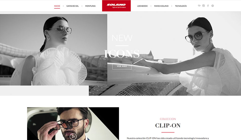 La web de SOLANO, ahora también en español - Revista óptica Lookvision